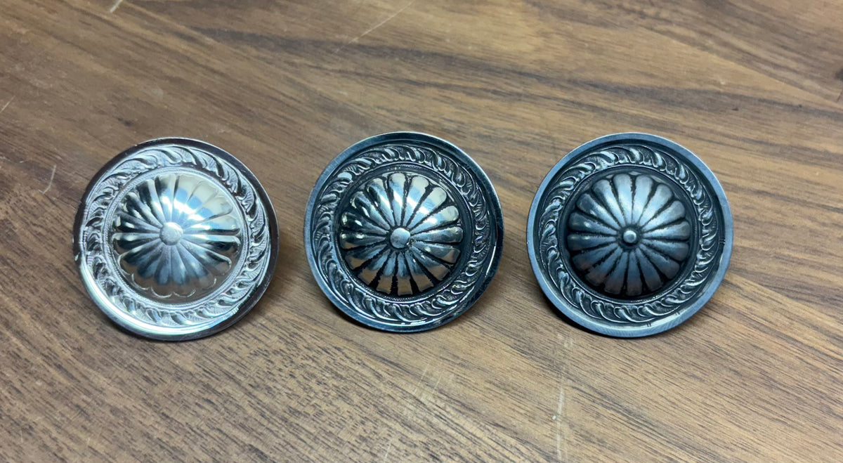 1 1/2" FLUTED CONCHOS-BRIDLE LOOP BACKS – Brooks Bits and Silver