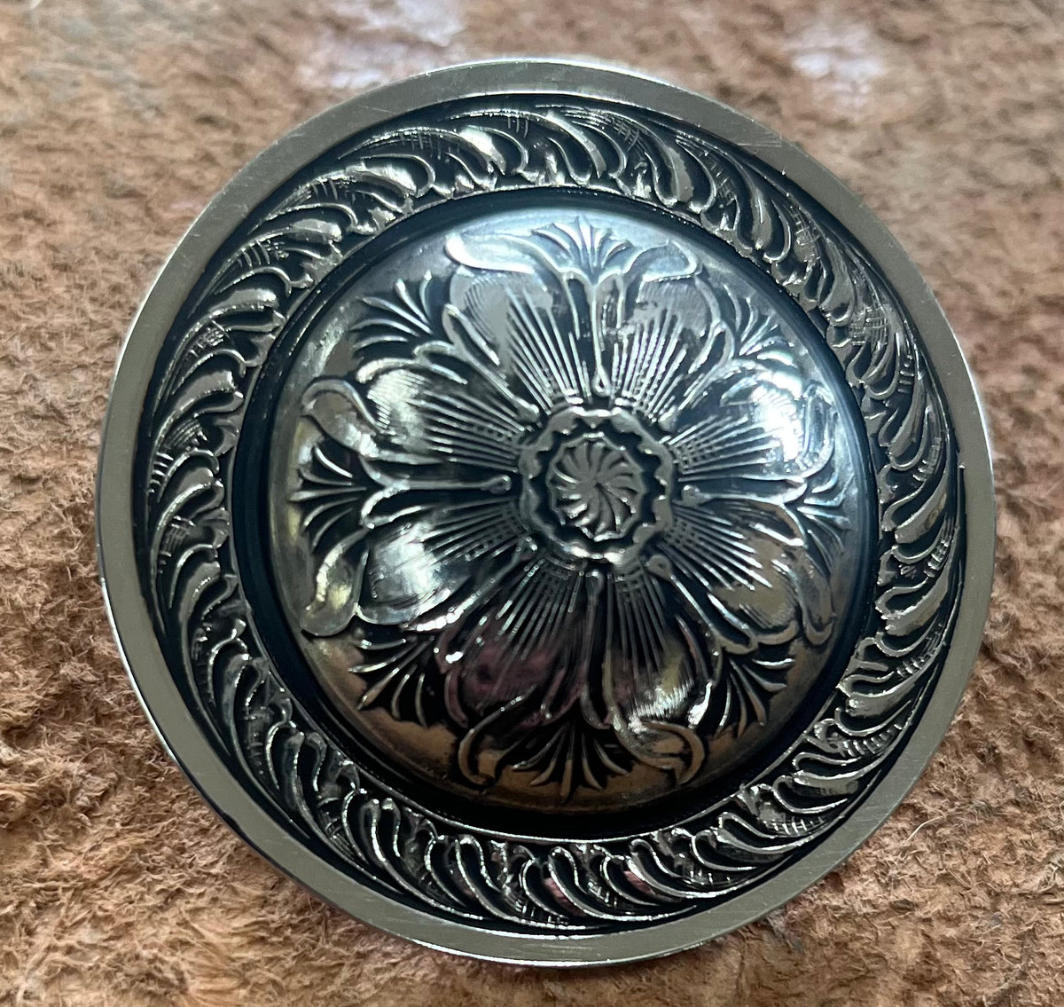 2" CONCHO-BRIDLE LOOP BACKS (BORDER 1) – Brooks Bits and Silver