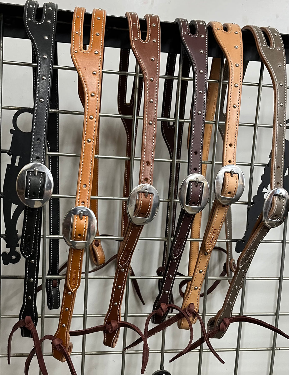 Split Ear Headstalls with Spots (basic hardware) – Brooks Bits and Silver