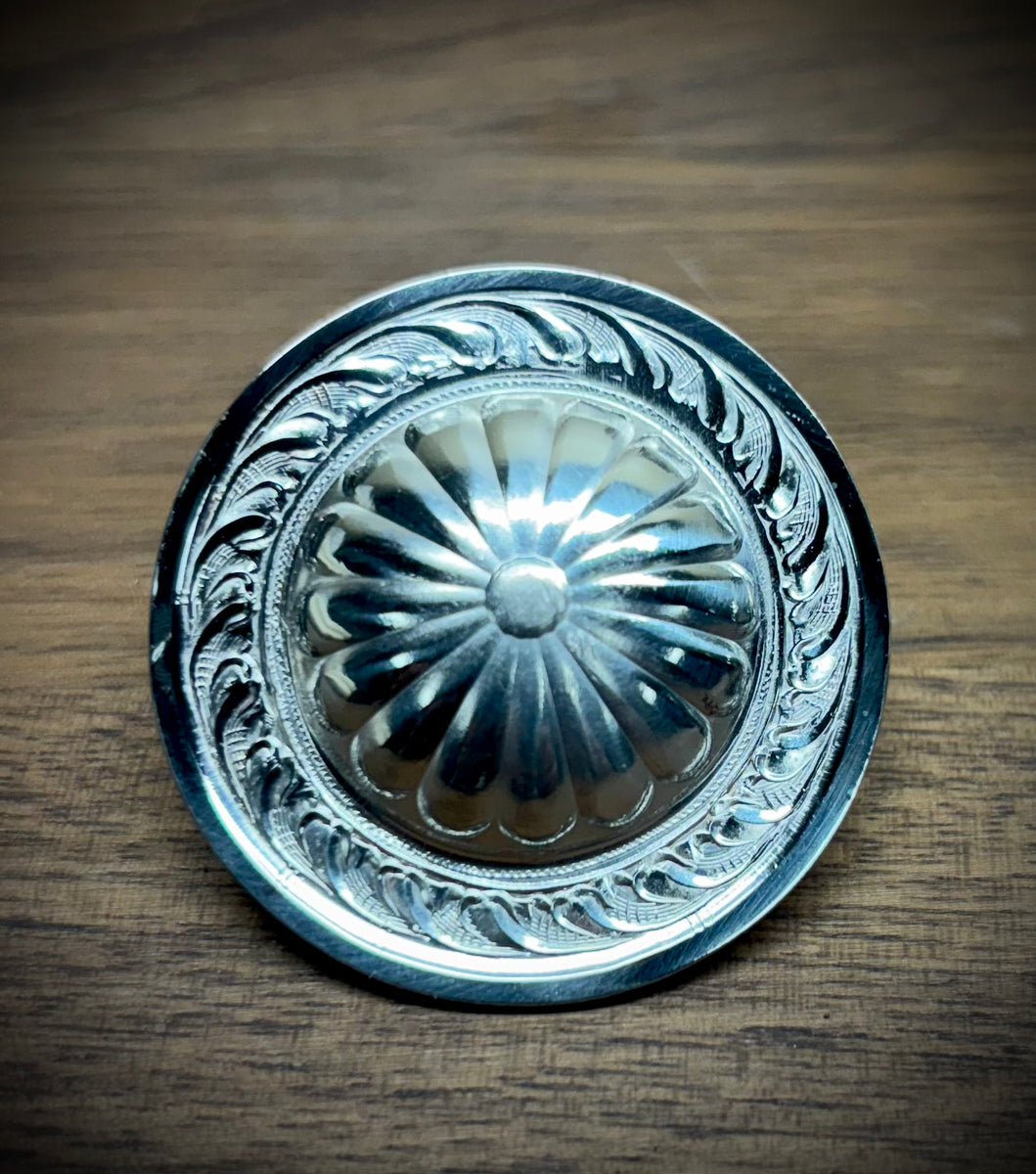 1 1/2" FLUTED CONCHOS-BRIDLE LOOP BACKS – Brooks Bits and Silver