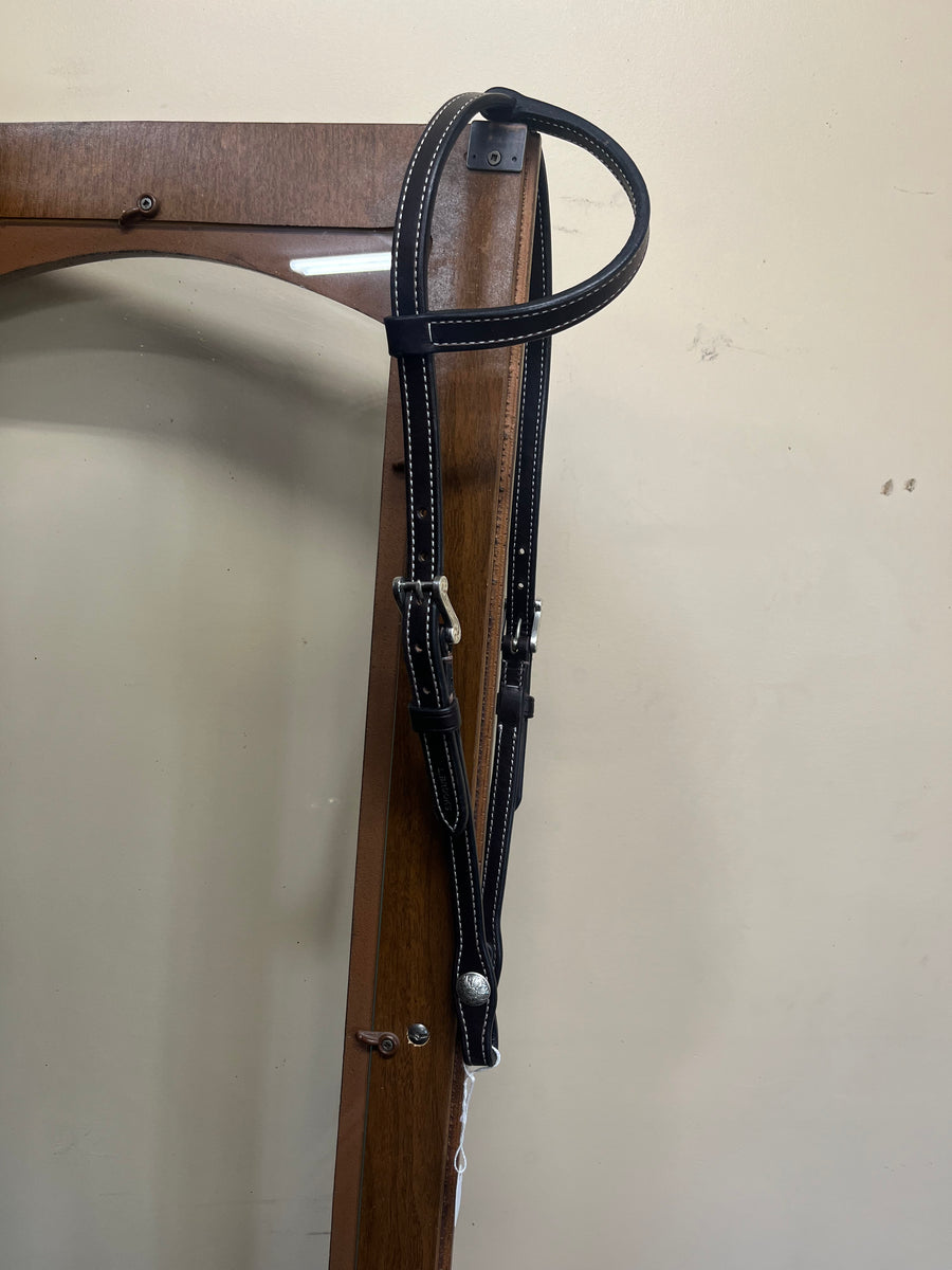 Sliding Ear Headstall with Stainless-Overlayed Silver Buckles – Brooks ...